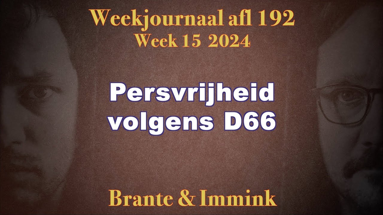 Persvrijheid volgens D66 - YouTube