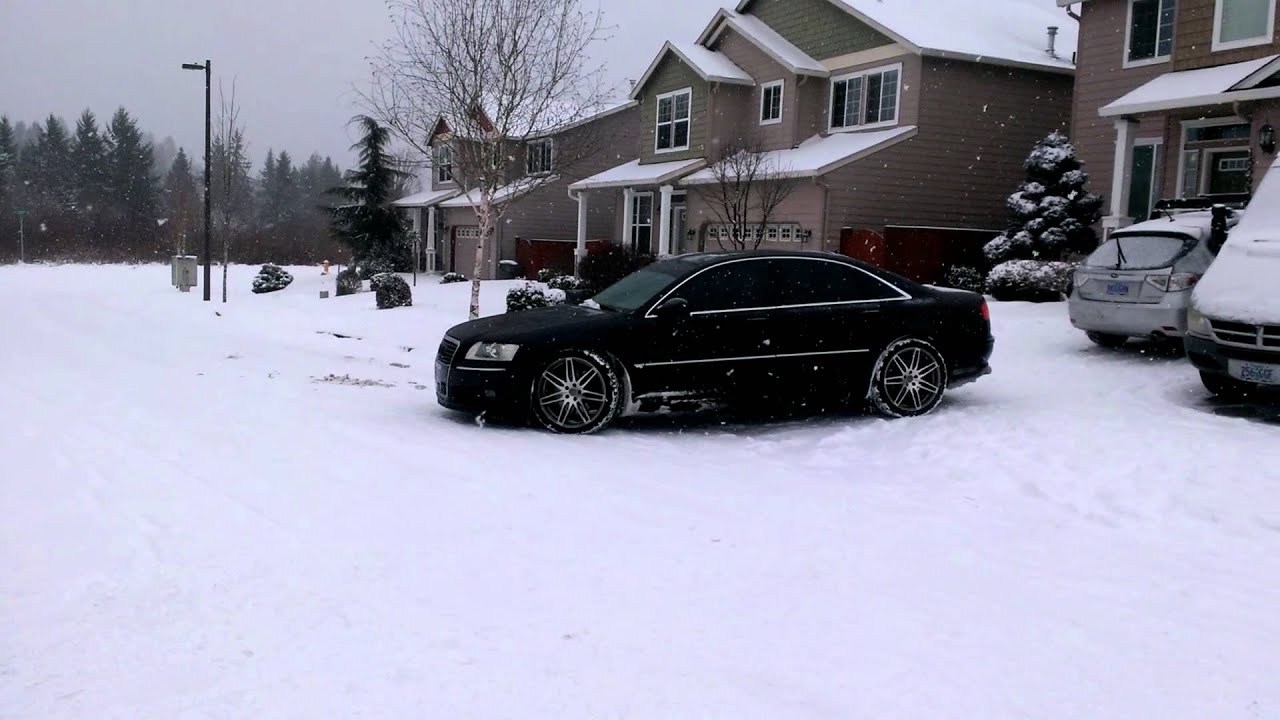 Audi A8 in the snow - YouTube