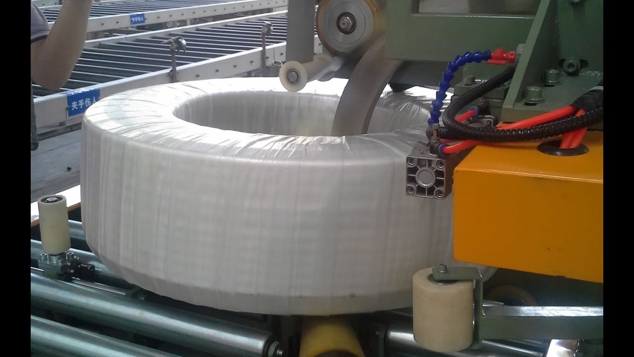 HDPE pipe coil stretch wrapper | FHOPE - YouTube