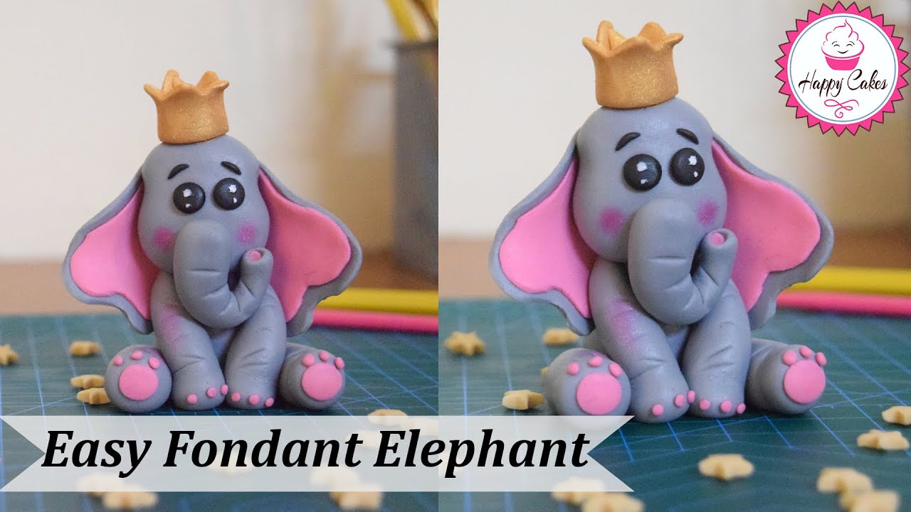 Easy Fondant Elephant Topper | Dumbo | Cake Tour - YouTube