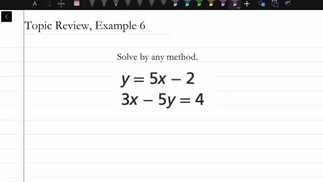 How to Solve Systems of Linear Equations: Mixed Review, Example 6 ...