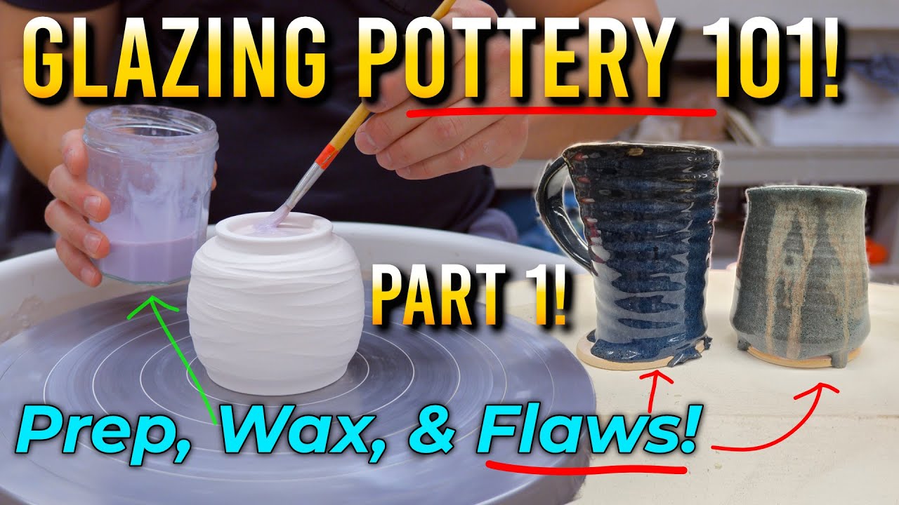 Glazing Pottery 101 Part 1: How to Prep, Wax & Avoid Common Glaze Mistakes - YouTube