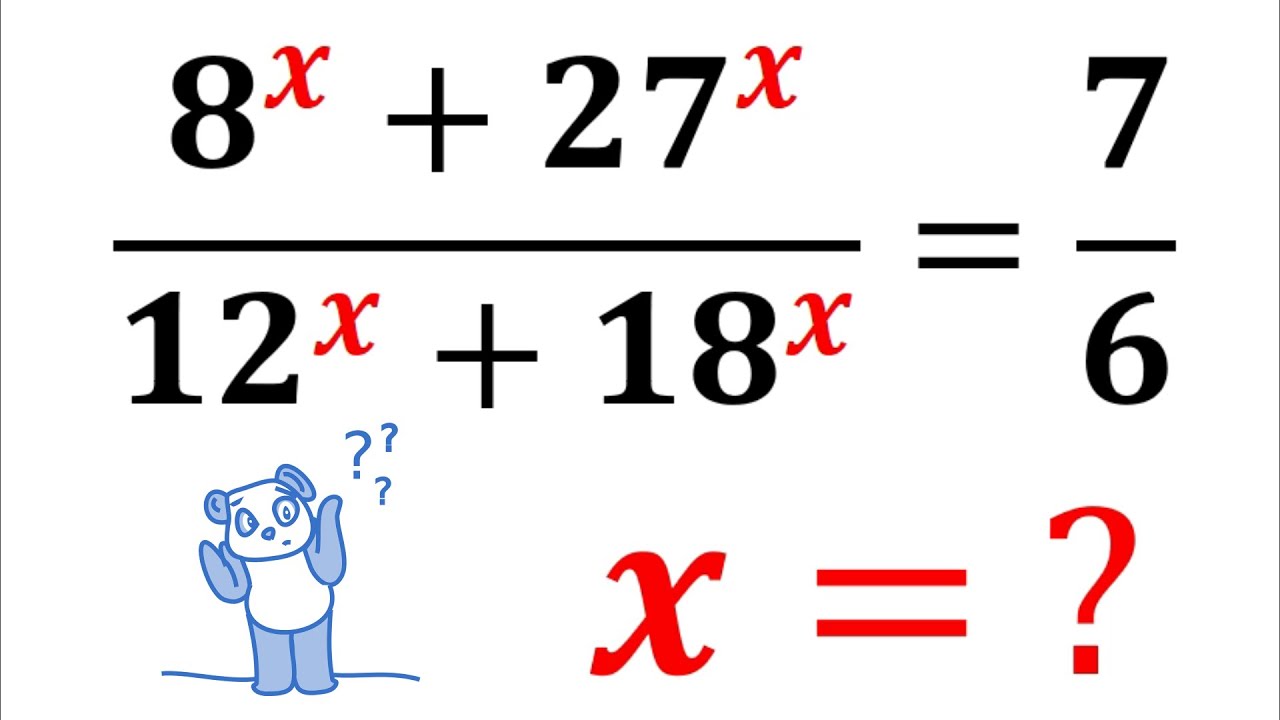 Olympiad Math Question! Can you solve this for x? Involving Exponential ...