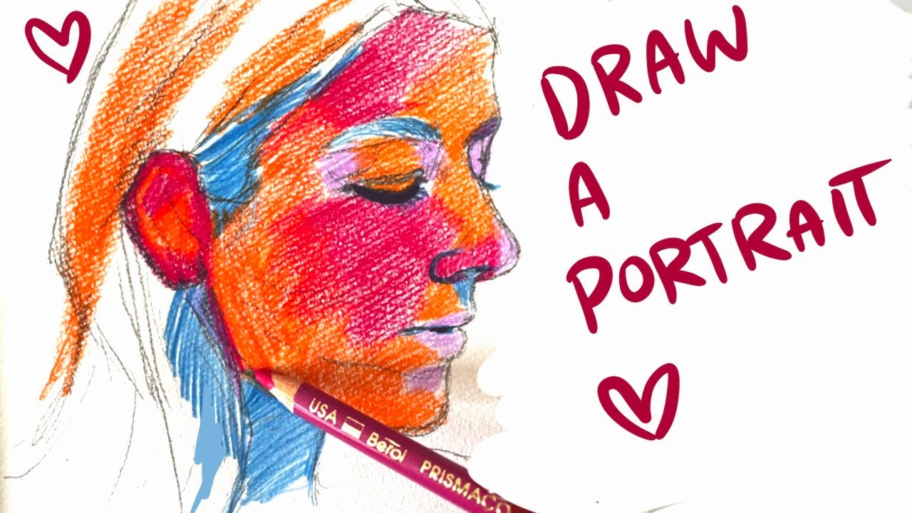 Drawing a portrait START to FINISH! Doodle with me! Letting go of ideas ...