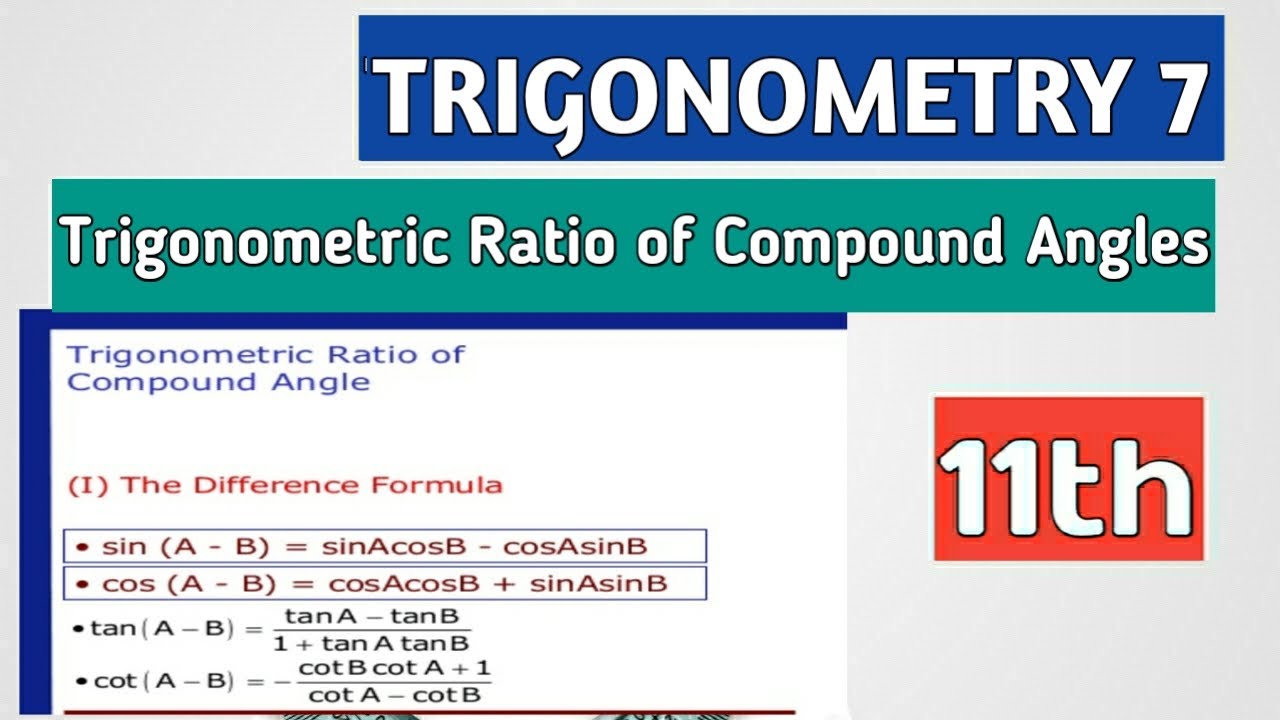 Trigonometric Ratio of Compound Angles -Formula based Questions .Etc ...
