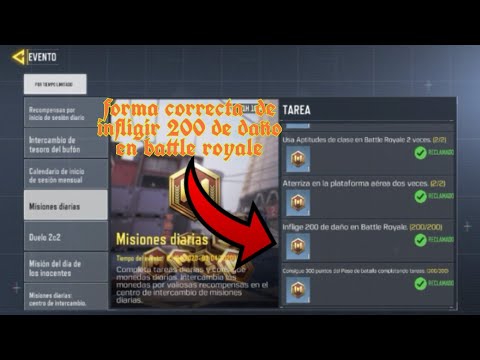 *COMO SE INFLIGE* 200 DE DAÑO EN BATTLE ROYALE🤔 DE LAS MISIONES DIARIAS ...