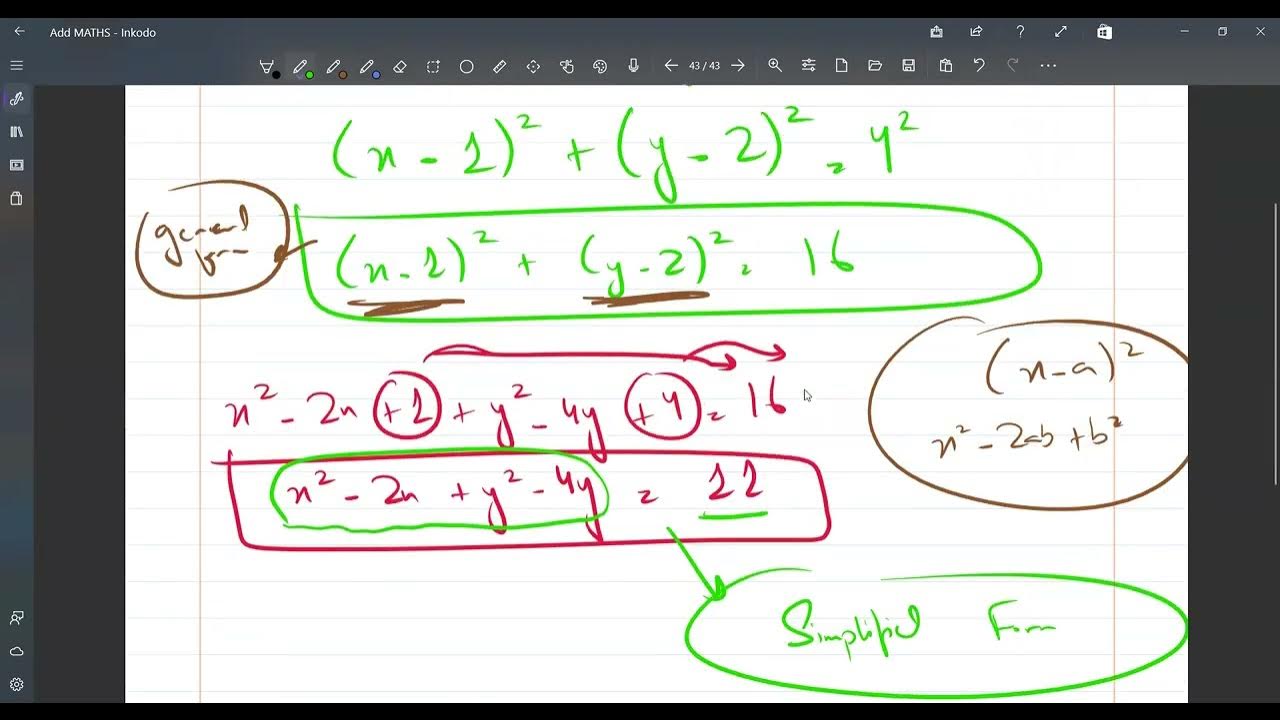 Coordinate Geometry Of Circle - O level / IGCSE ADD Maths (Part 1 ...