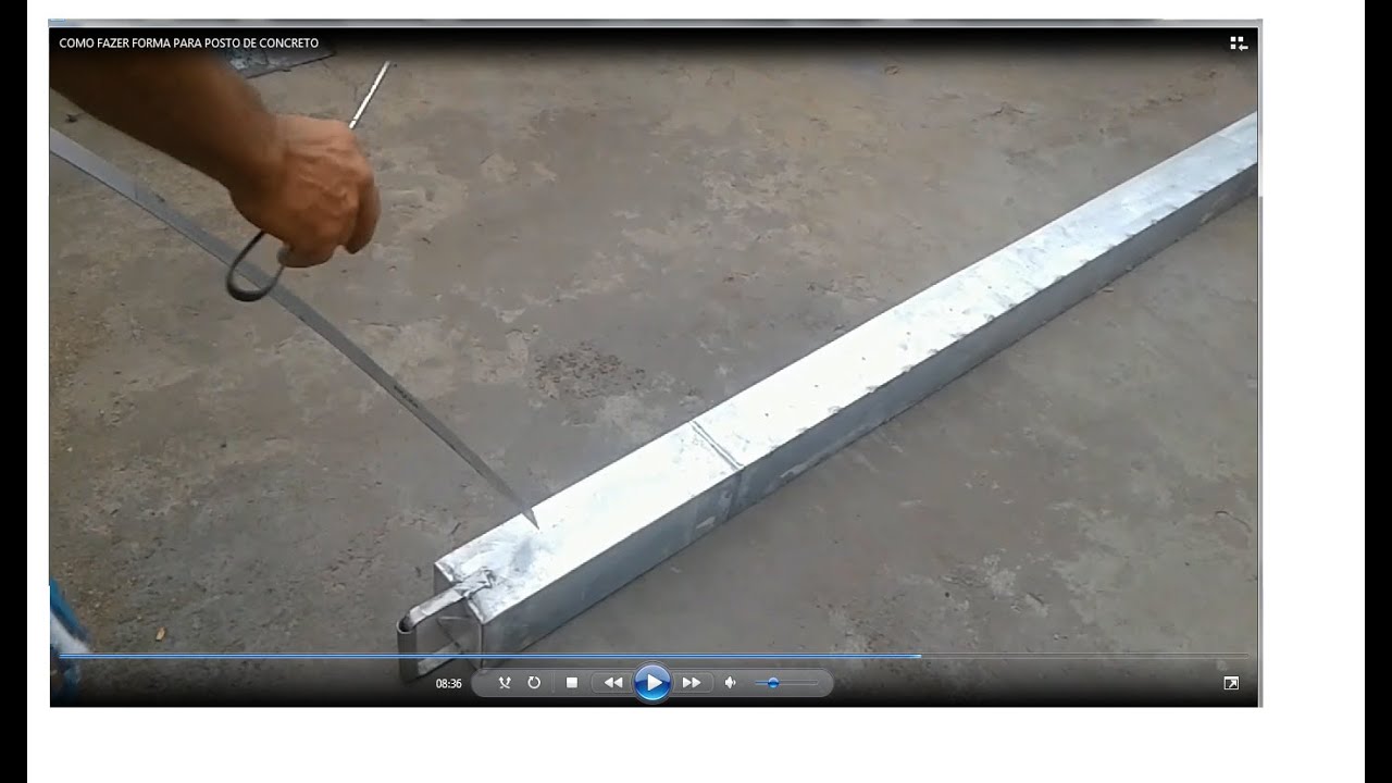 Como fazer forma para poste de concreto - YouTube