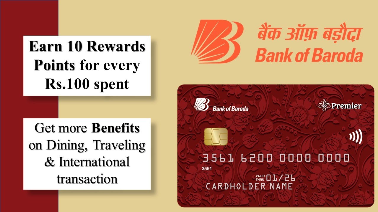 BOB Premier Credit Card | Bank of Baroda | Lifetime Free BOB Credit ...