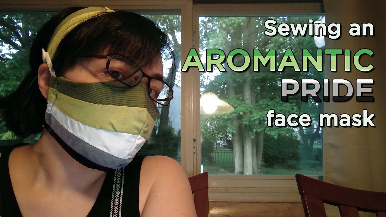 Sewing an Aromantic Pride face mask - YouTube
