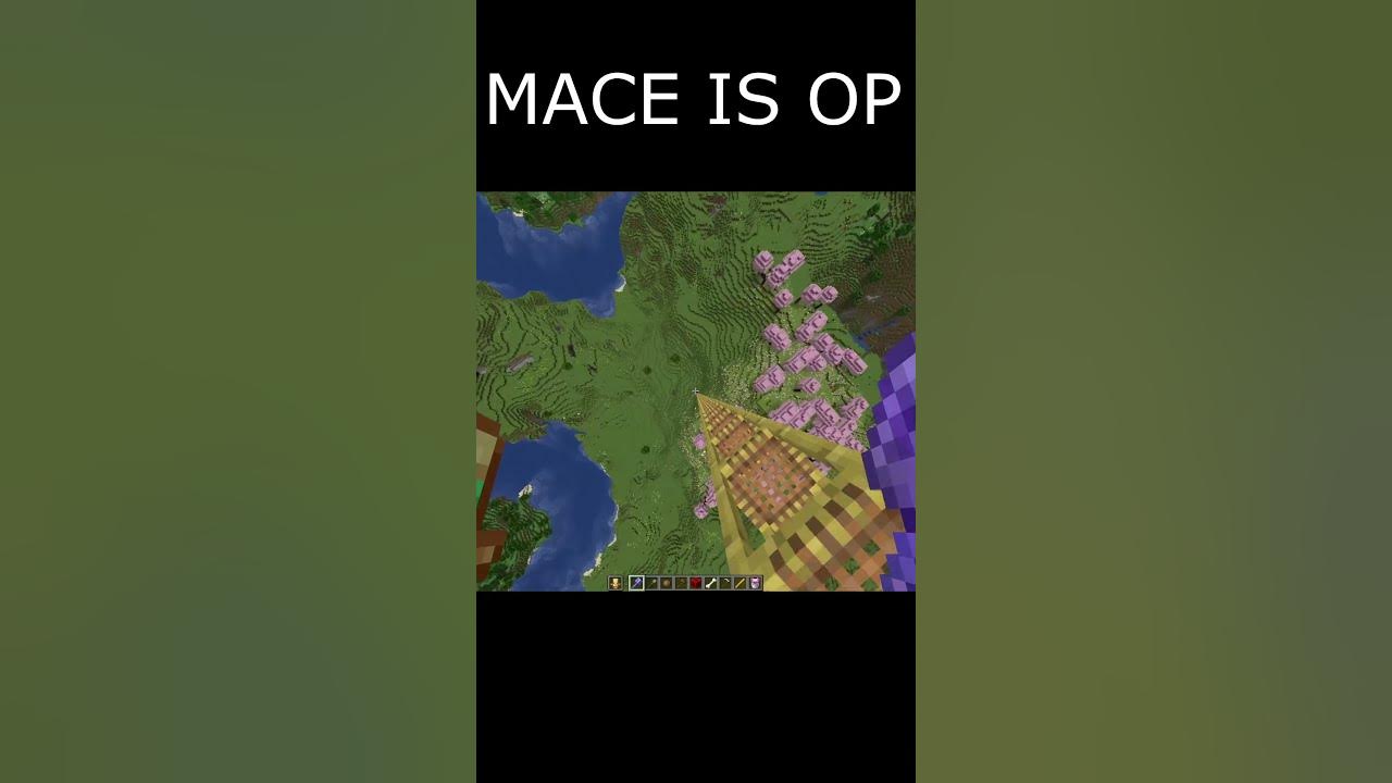 NEW MINECRAFT MACE IS OVERPOWERED #minecraft #minecraftshorts - YouTube