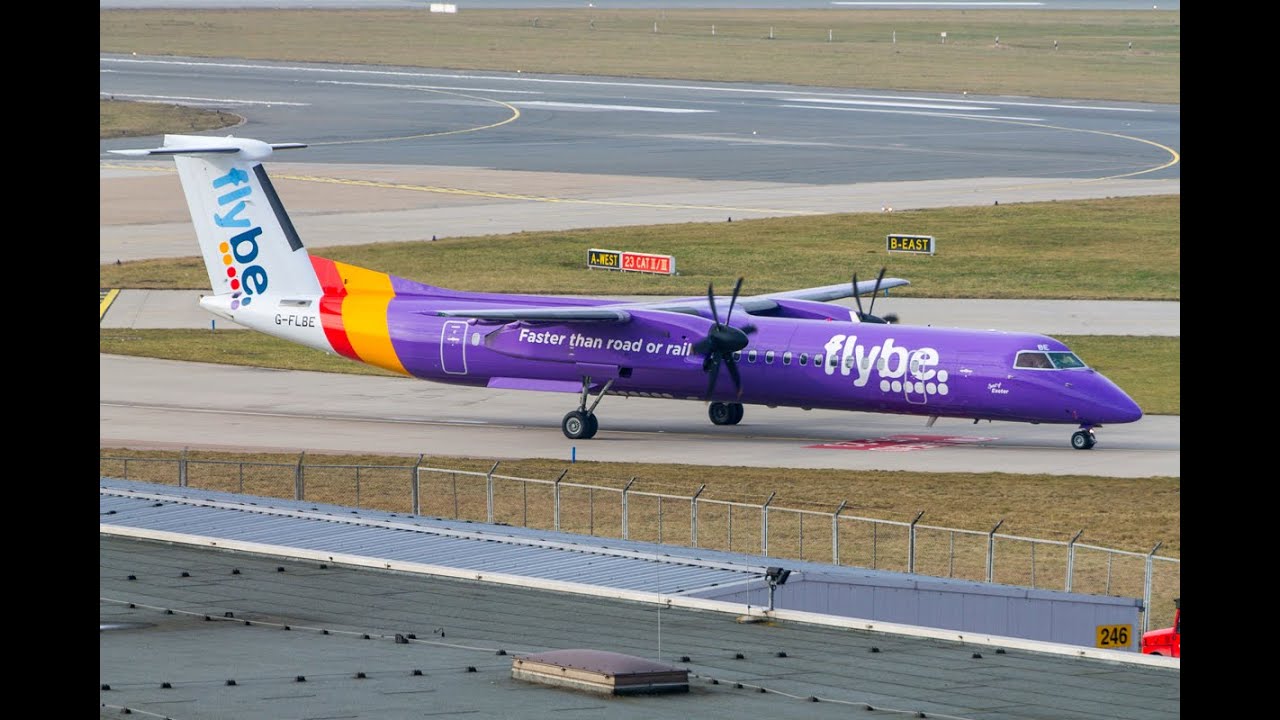 [Purple Livery] Flybe Dash 8 Q400 takeoff in Hamburg (Full HD!) - YouTube