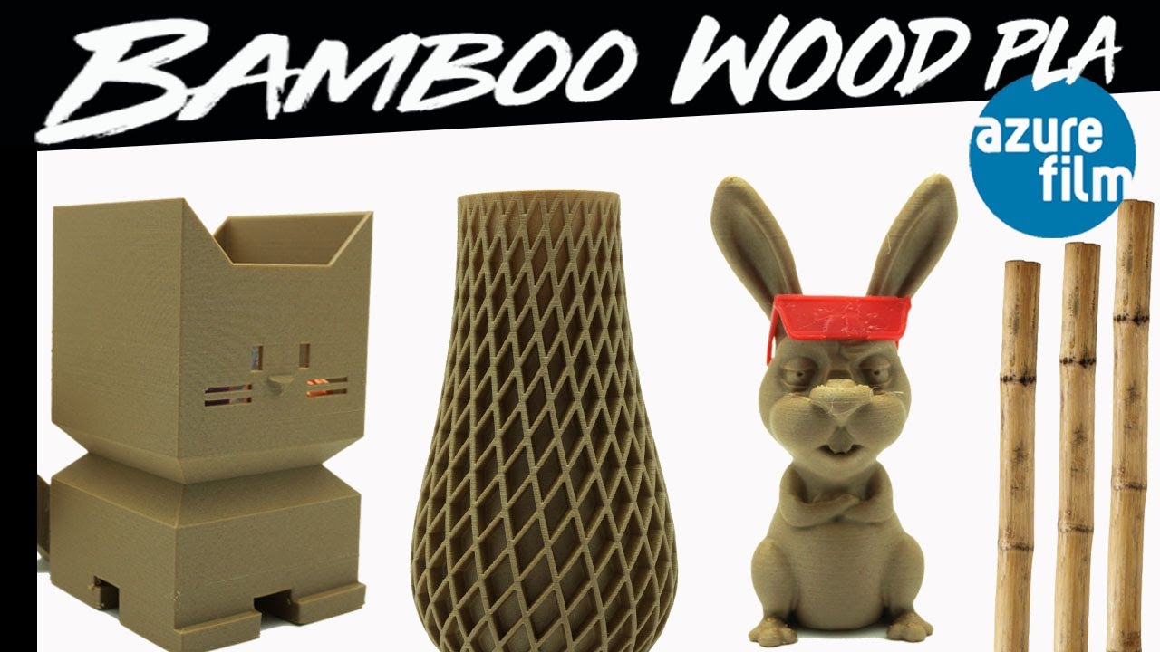 3D Printing Bamboo // Wood PLA by Azure Film - YouTube