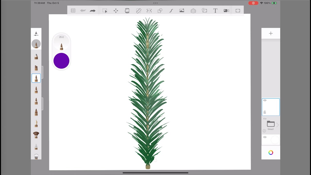 Make your own stamp brushes in Sketchbook - YouTube