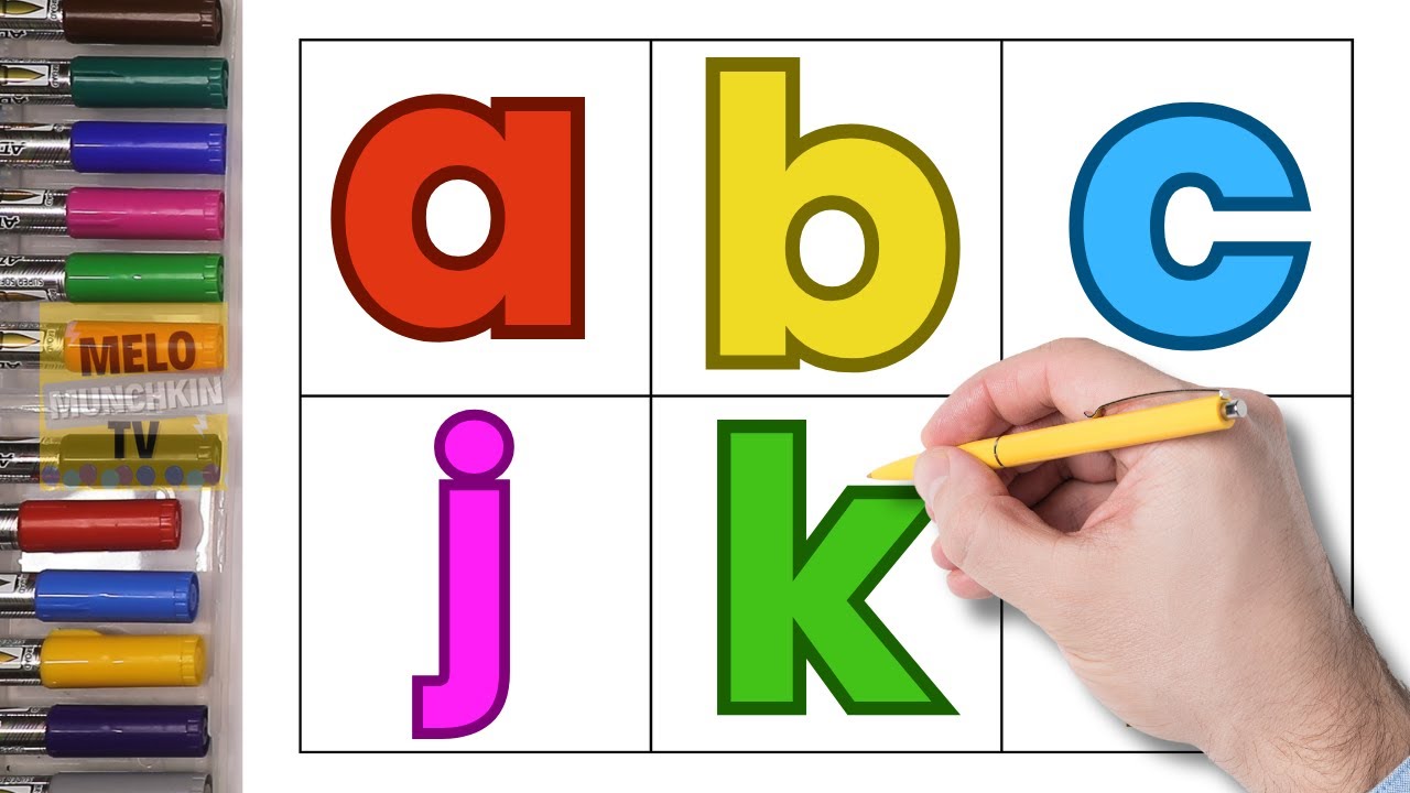 Write and Learn: Small Letters a to l with Colors | abcd | Phonics Fun ...