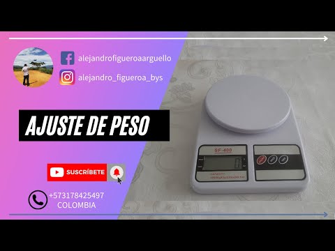 Ajuste de peso (calibración) bascula modelo SF-400 gramera