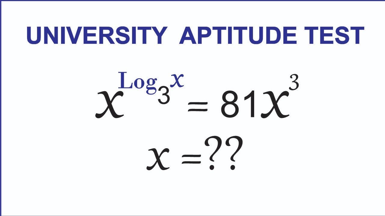 Ivy league Entrance Exam | Algebra | Logarithm & Exponents | - YouTube