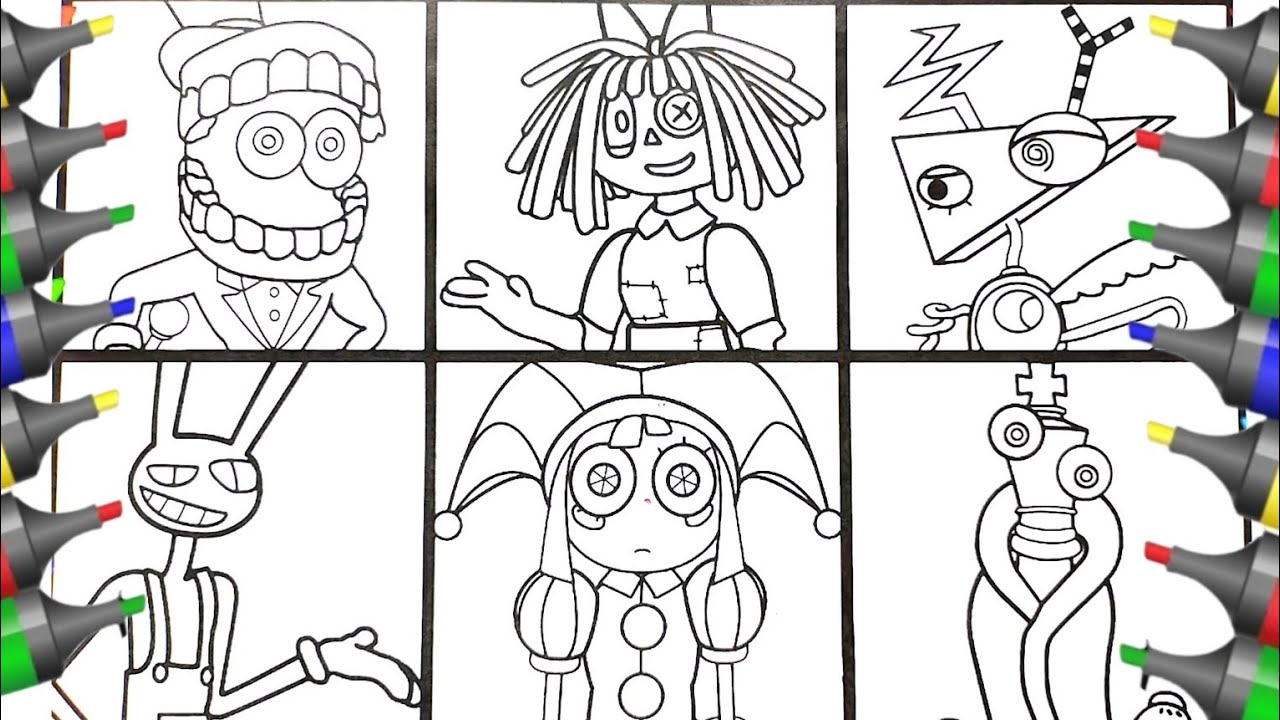 The Amazing Digital Circus - Coloring Pages / How to Color ALL ...