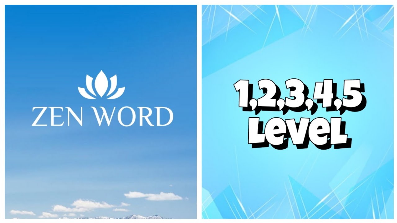 Zen Word® - Relax Puzzle Game - 1,2,3,4,5 Level Answers - YouTube