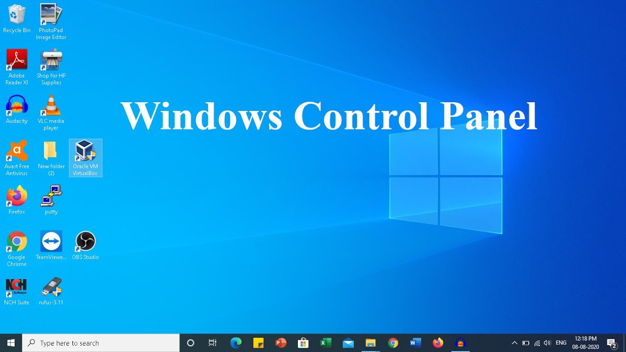 Windows Control Panel Complete | Hindi | 2020 | - 06 - YouTube