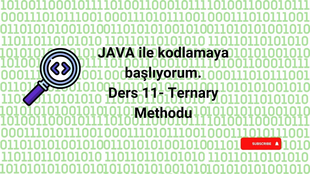 Ders11 Java Kodlama Ternary Methodu Youtube
