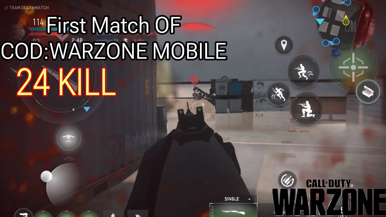 First Match Of COD WARZONE MOBILE (24 KILL)#codwarzone - YouTube