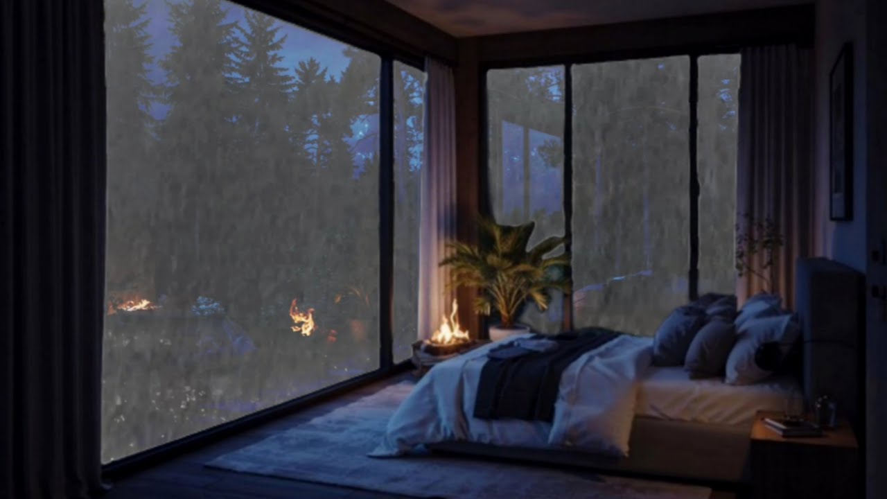 Deep Sleep Tonight – Relax with Heavy Rain & Powerful Thunderstorm ...