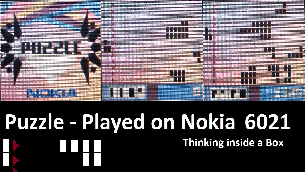 Puzzle - It's fun to be square! - played on the Nokia 6021 - YouTube