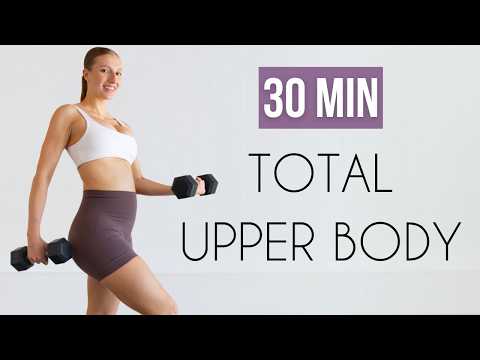 30 MIN Dumbbell Upper Body Workout | Strength at Home (Pregnancy Friendly)