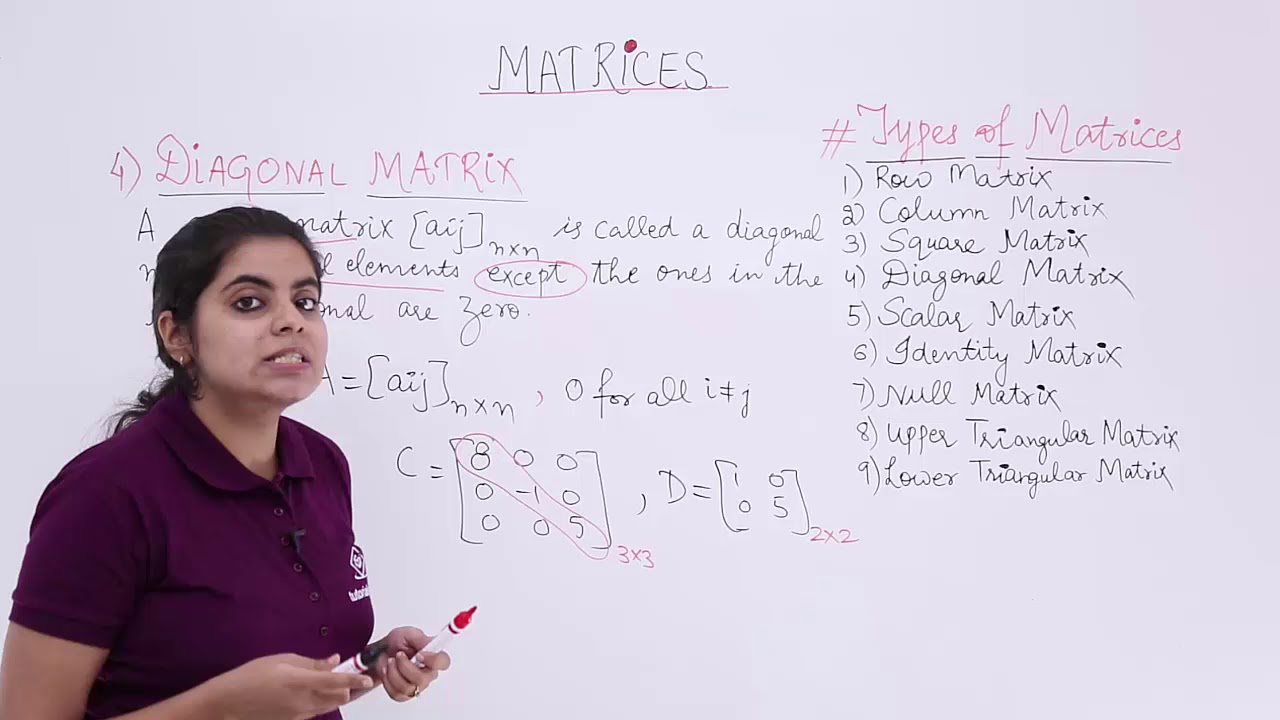 Class 12th Diagonal Matrix Matrices Tutorials Point YouTube Class 12th Diagonal Matrix Matrices Tutorials Point YouTube