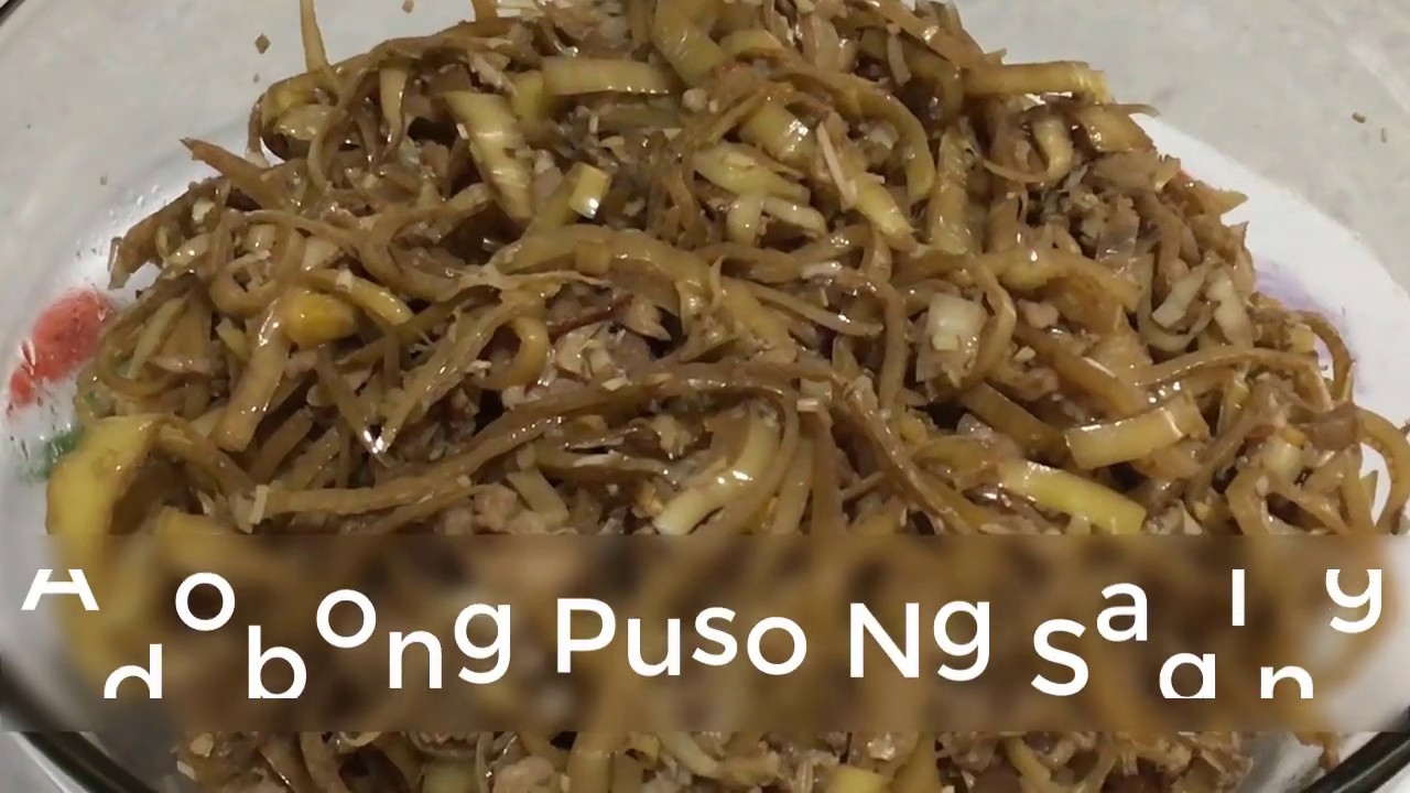 Adobong Puso ng Saging - YouTube
