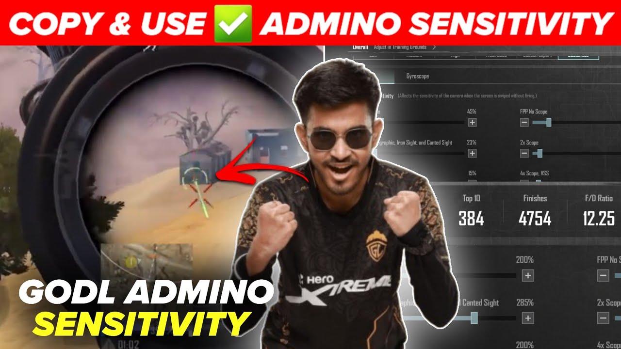 ADMINO NEW SENSITIVITY SETTINGS | 3.5 UPDATE | ADMINO GAMING BGMI SENSITIVITY SETTINGS 2024 ...