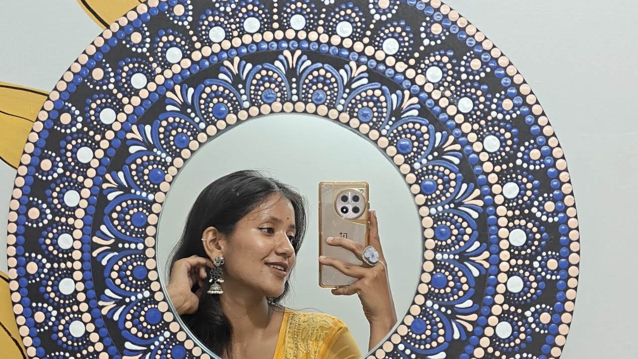 MANDALA MIRROR ART EASY DIY - YouTube
