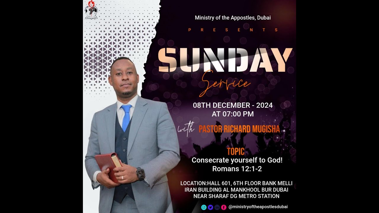 SUNDAY SERVICE WITH PASTOR RICHARD MUGISHA|8th December | APOSTLES ...