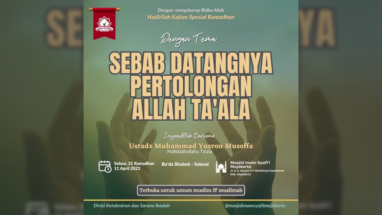 Sebab Datangnya Pertolongan Allah - Ustadz Muhammad Yusron (Gus Yus ...