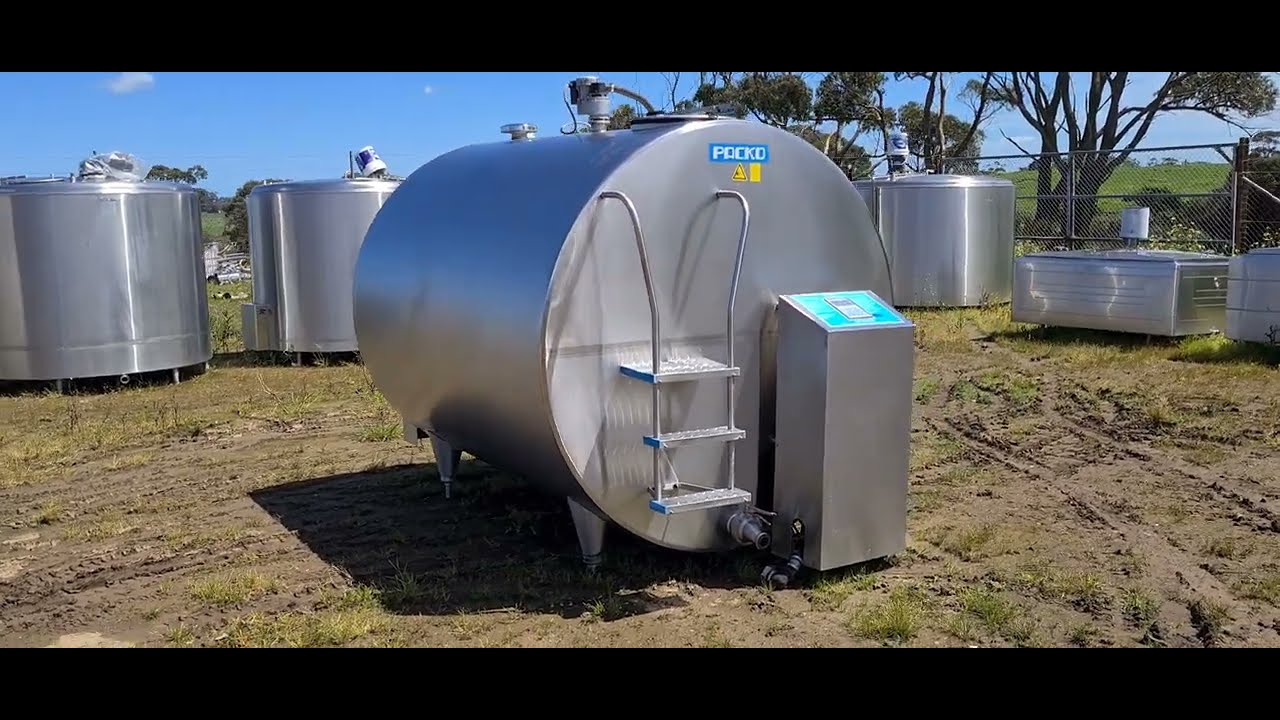 VAT 614 - STAINLESS STEEL TANK, MILK VAT 5050lt - YouTube