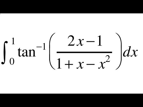 Integration of tan inverse ((2x-1)/(1+x-x²)) from 0 to 1 | NCERT ...