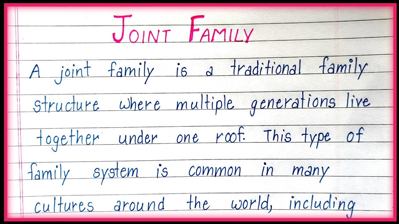 Essay on Joint Family in English| Joint Family Essay| About Joint ...