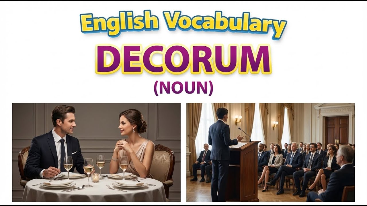 808) Decorum ... word meaning, synonym, antonym .... English vocabulary ...