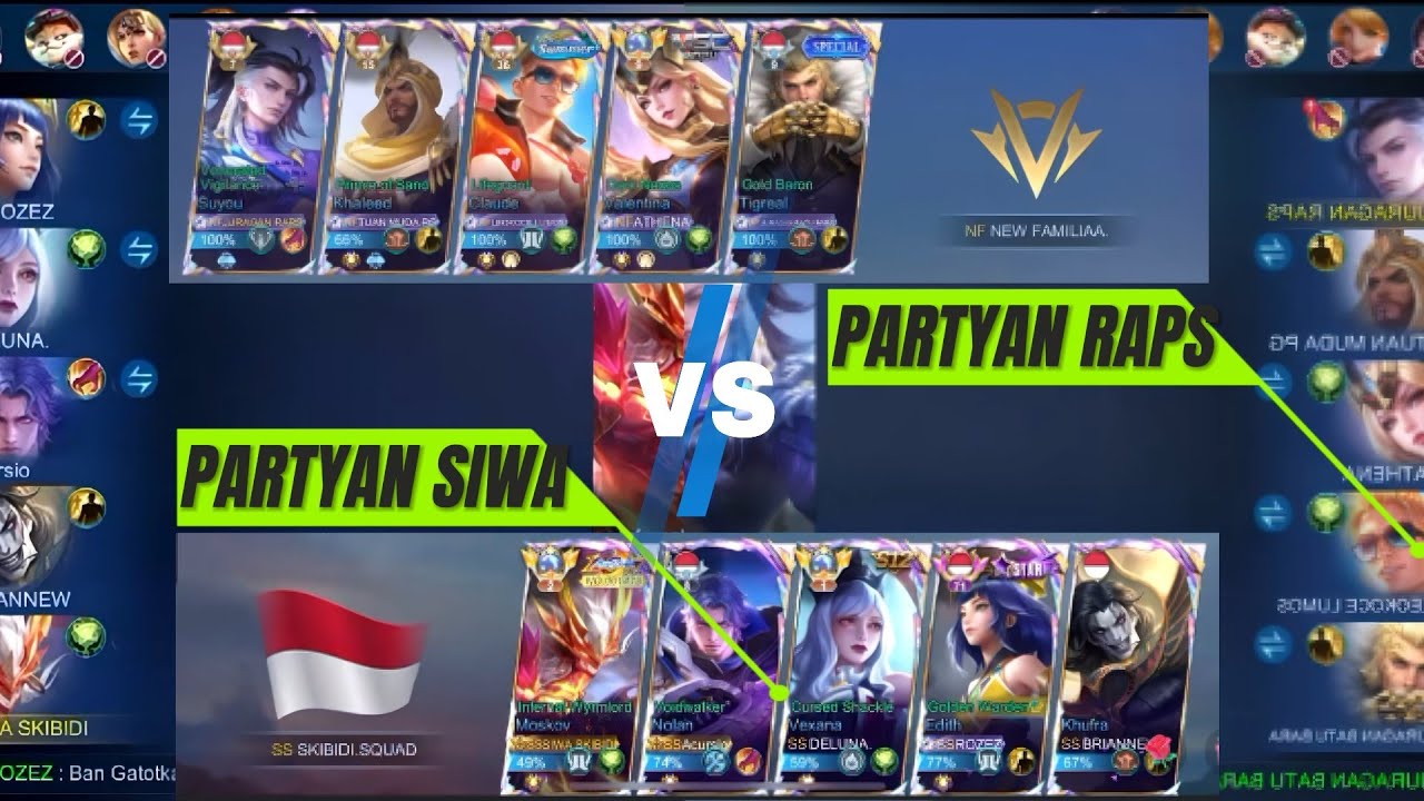 siwa skibidi vs juragan raps moskov global no2 pertarungan panas party ...