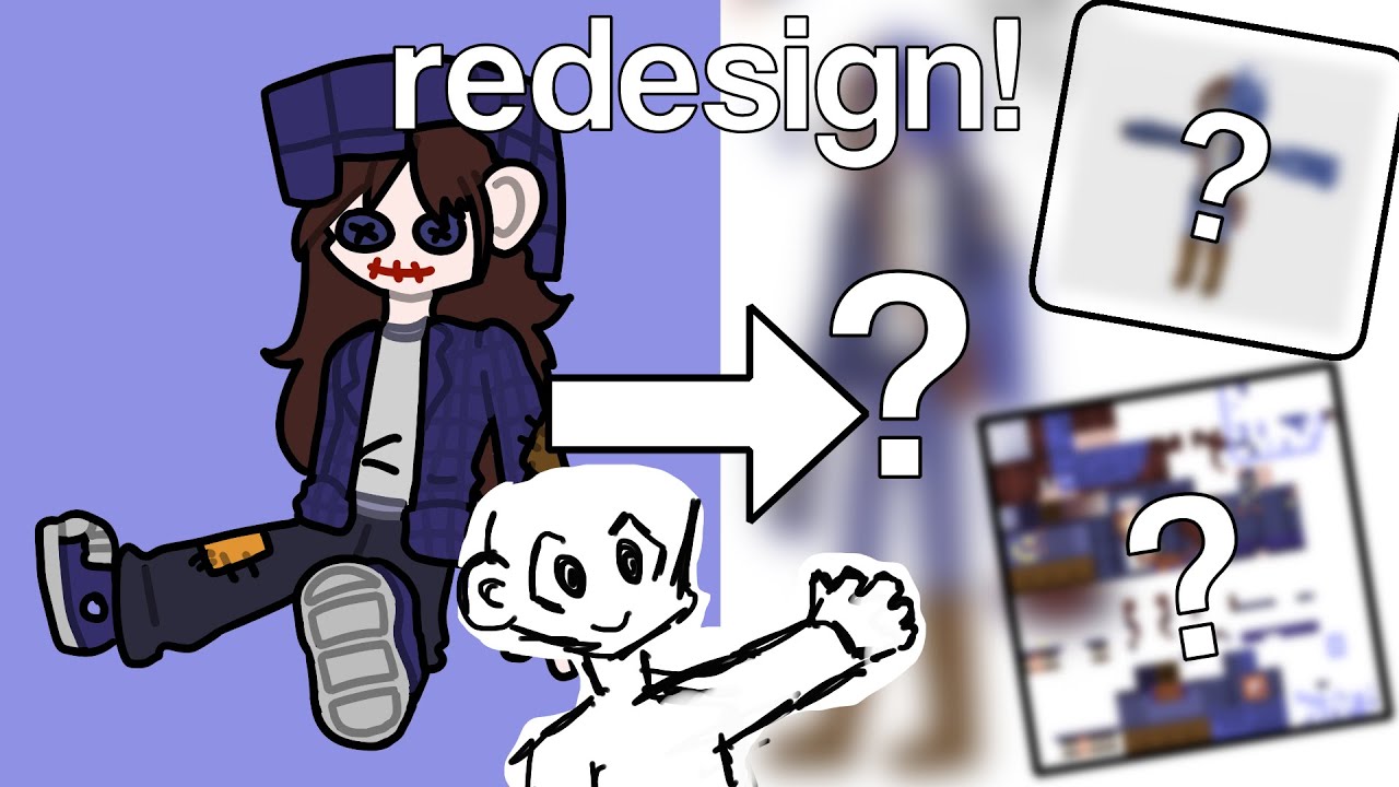 Redesigning my character! (Character Design + MC skin + 3d model) - YouTube