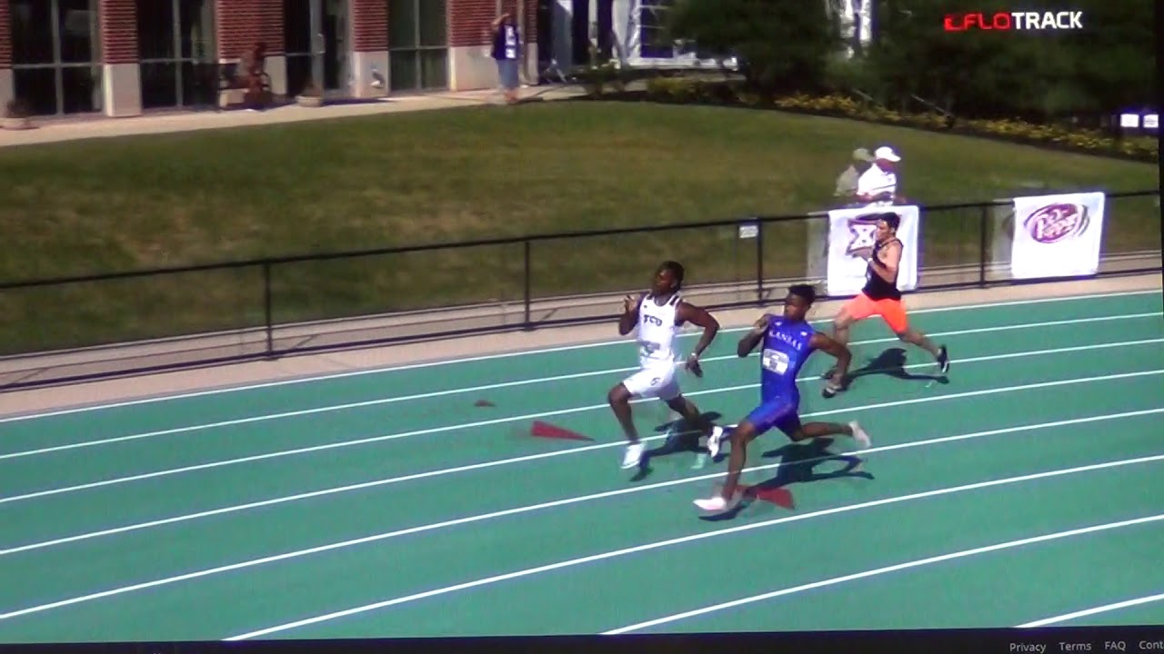Isaiah Cole 400m prelim Big 12 - YouTube