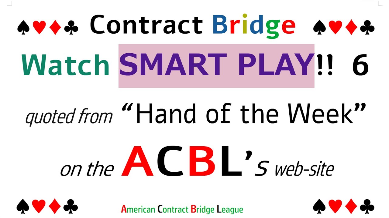 Contract Bridge Watch SMART PLAY 6 - YouTube