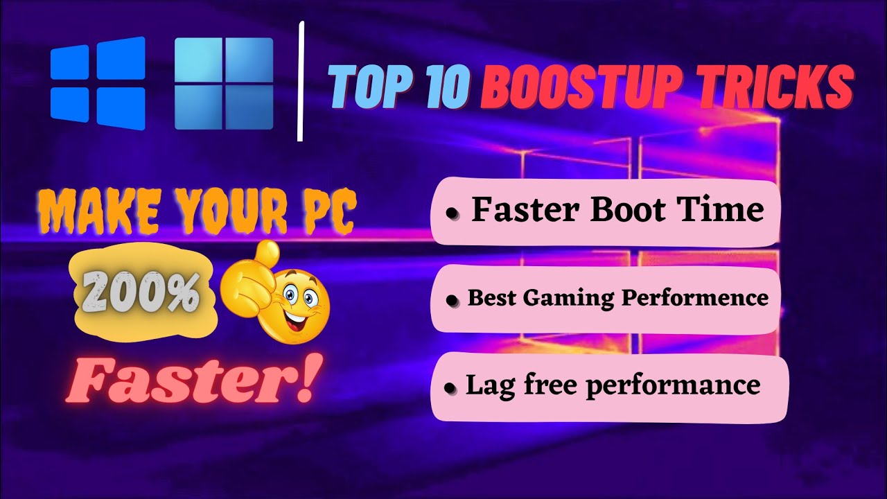 How to speed up windows 10 performance | Boost PC performance | Make PC ...