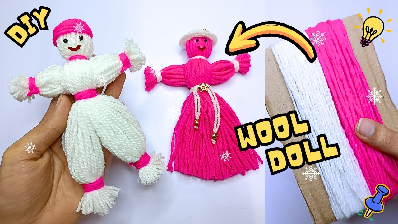 Cute Woolen Doll Making 💖🌟 | Wool Craft Ideas 🎎 - YouTube