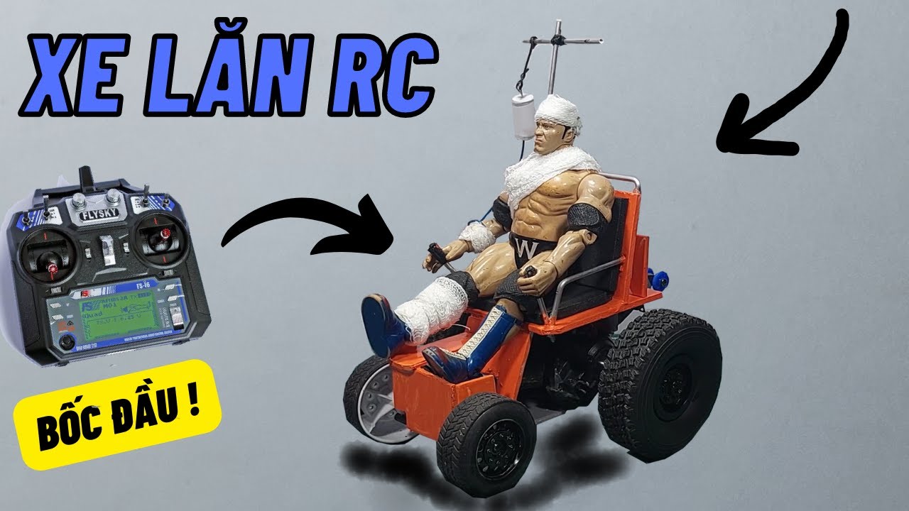 Chế " XE LĂN RC " Cực Vui - YouTube