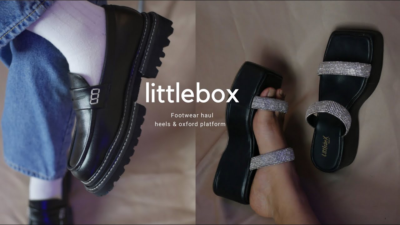 Littlebox Footwear Haul | Trying Viral Big Chunky Heels - YouTube