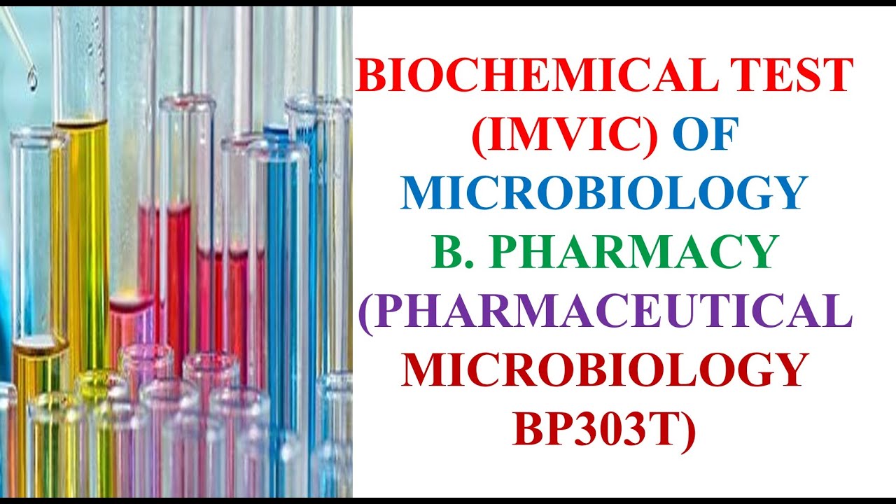 BIOCHEMICAL TEST (IMViC) OF MICROBIOLOGY | B. Pharmacy (PHARMACEUTICAL ...