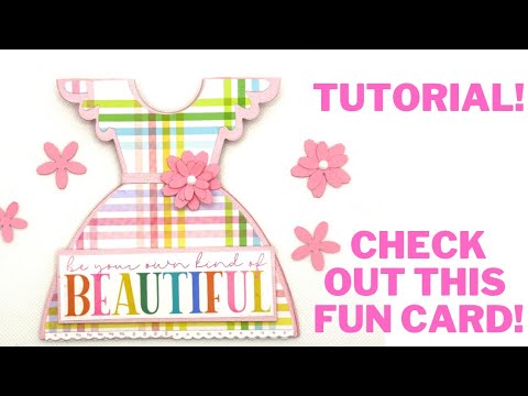 COME SEE HOW I MADE THIS CUTE DRESS CARD! - YouTube