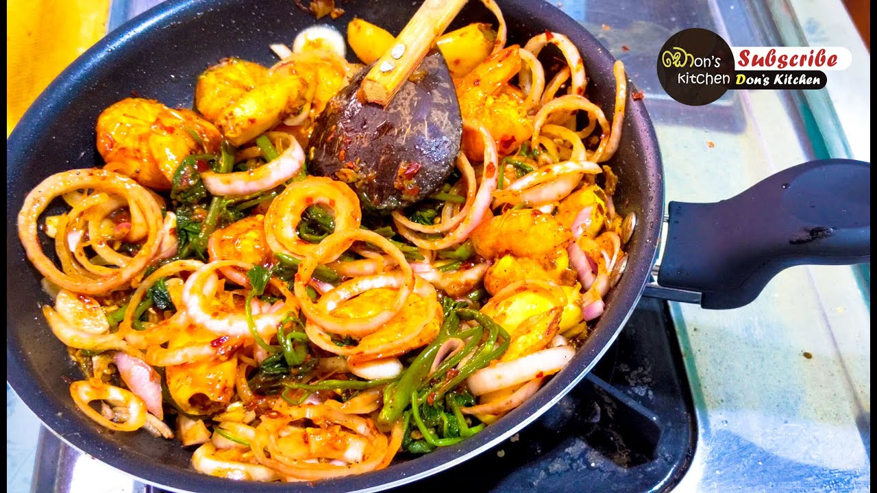 ඉස්සන් සහ දෑල්ලන් සමග ඩෙවල් එකක් || Prawns & Cuttle-fish Devel - YouTube